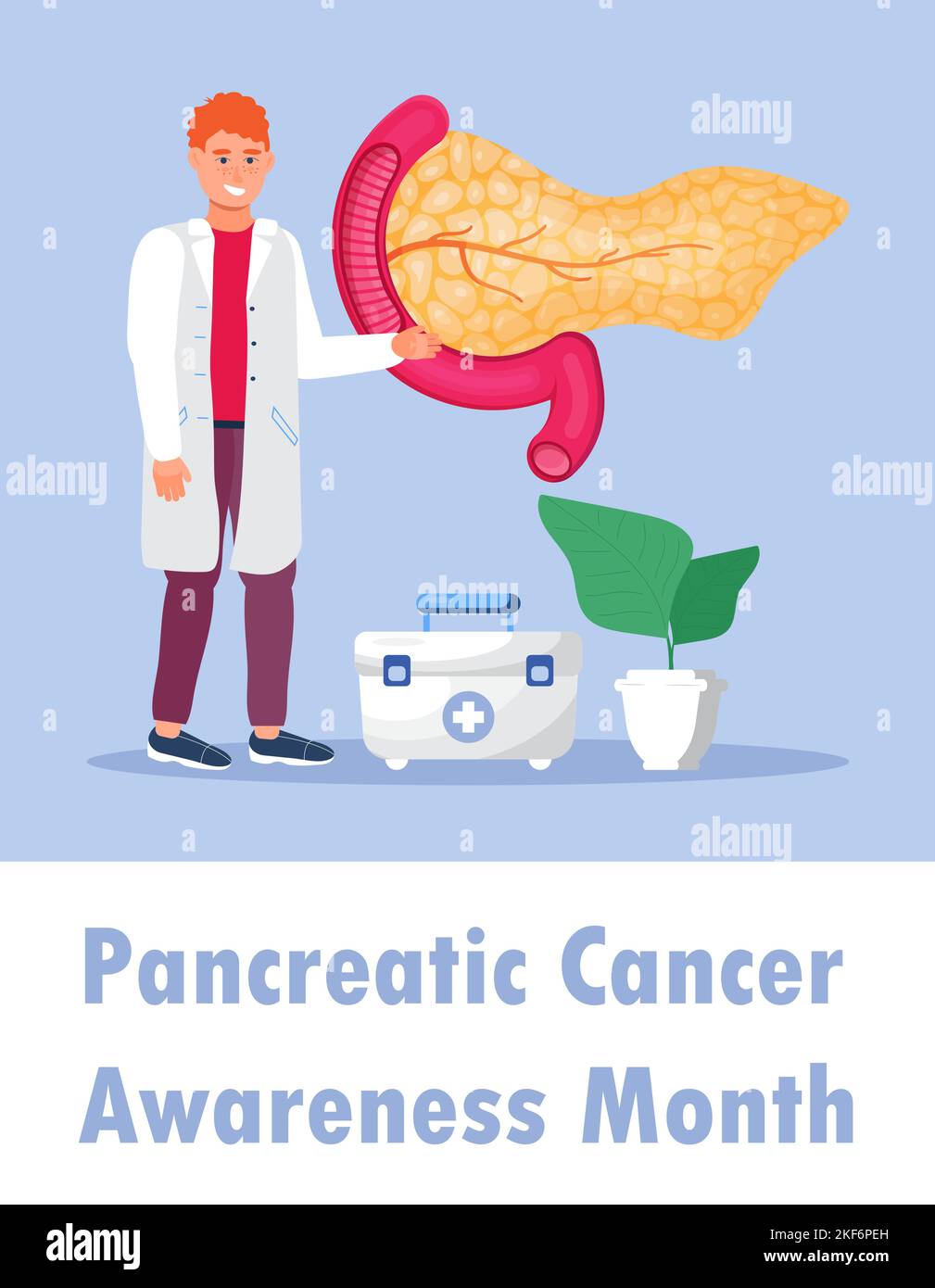 Pancreatic Cancer Awareness Month is organised on November in USA. Tiny ...