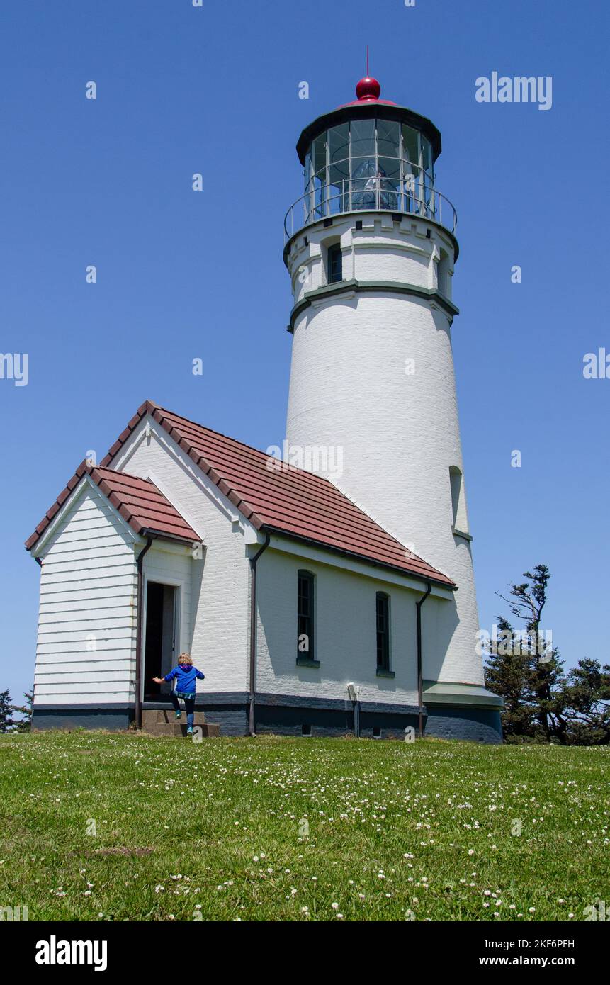 Cape Blanco Lighthouse in Southern Oregon Stock Photo - Alamy