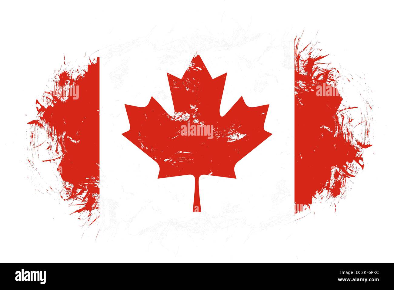 Canada flag on abstract stroke brush background Stock Photo - Alamy