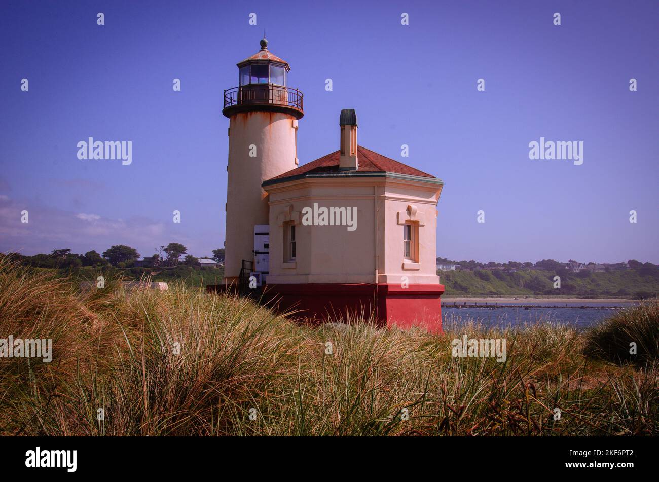Coquille River Lighthouse in Bandon, Oregon Stock Photo - Alamy