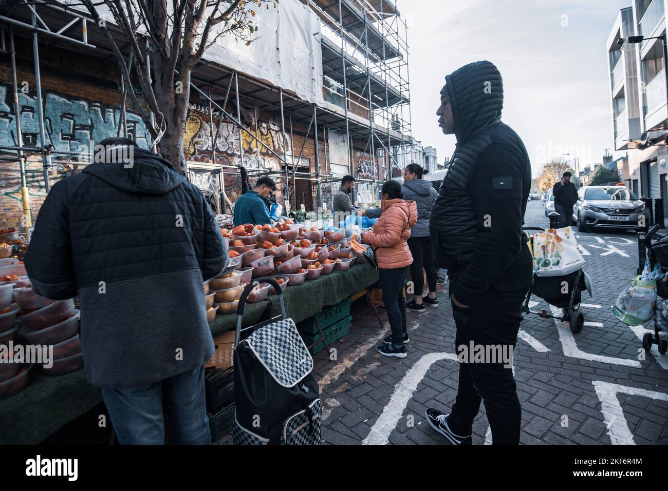 Market stall in Peckham, a district in south east London, England, UK ...
