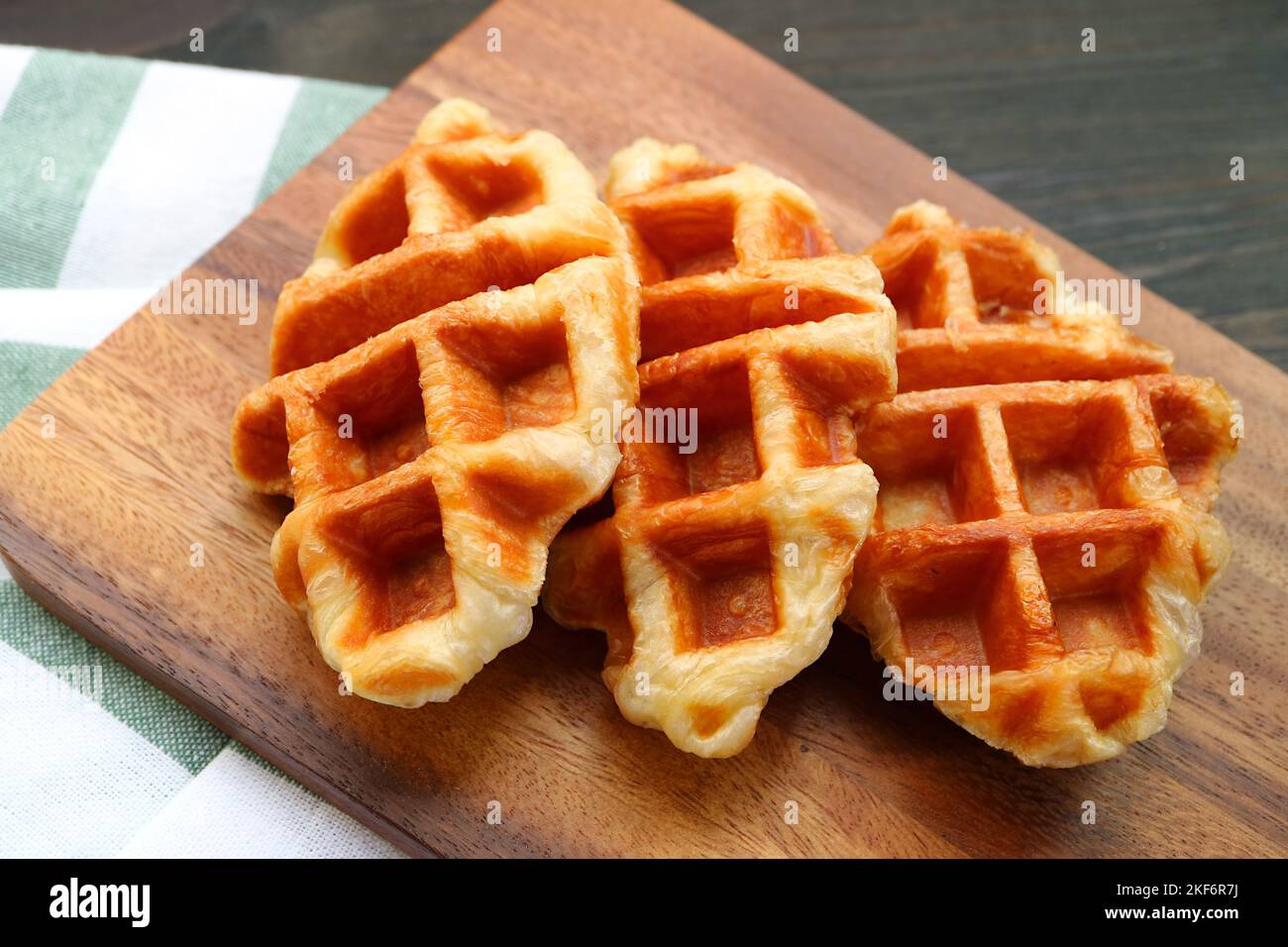 Croffle, a Popular Puff Pastry Made by Baking Croissant Dough on a ...