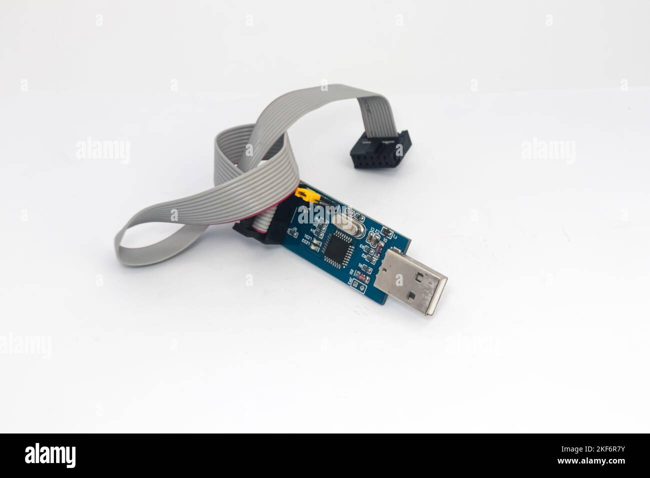 An Avr Microcontroller Downloader With Usb Port And Connecting Cable