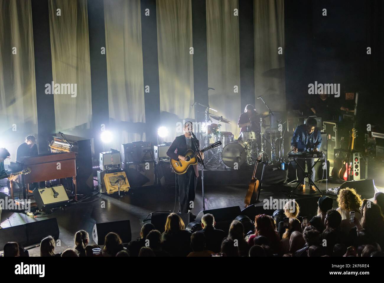 15th November 2022, London, UK. Marcus Mumford performs on stage at ...