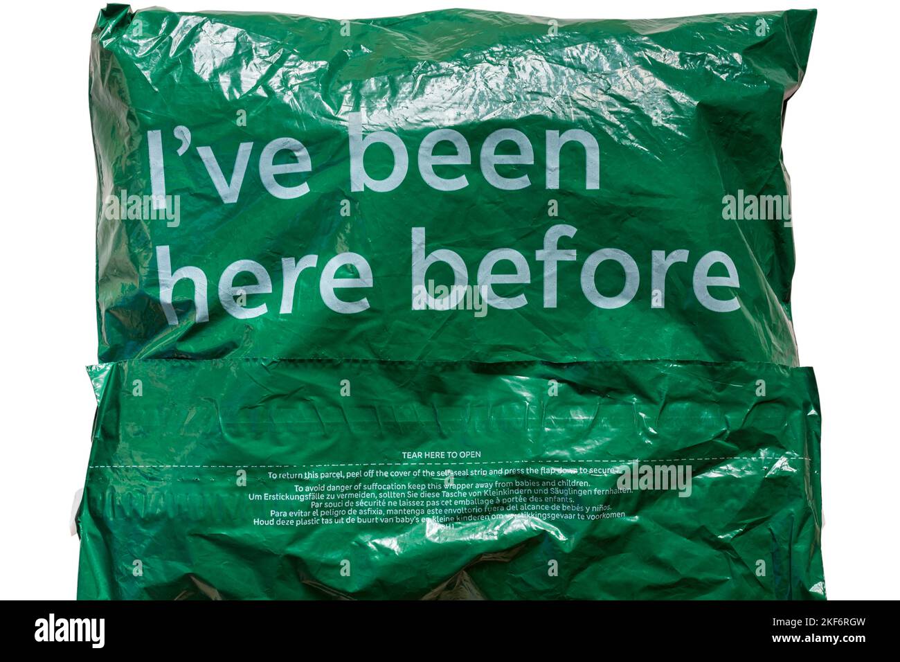 I've been here before bag, Marks and Spencer recycled plastic bag set ...