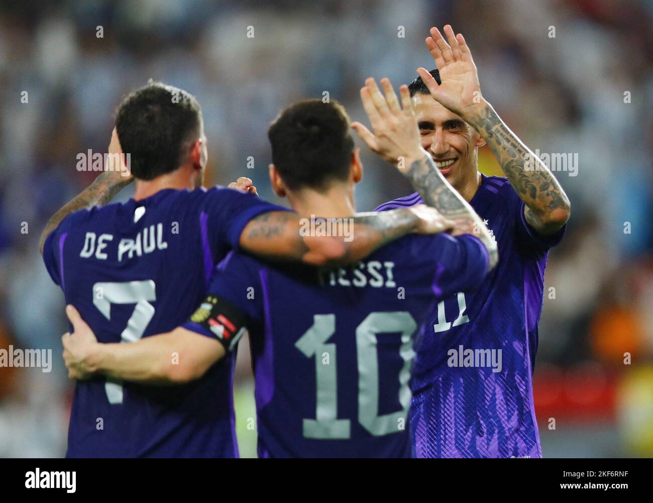 Messi and angel de maria hi-res stock photography and images - Alamy