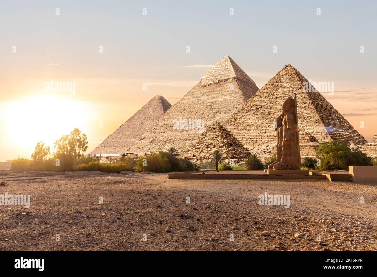 The Great Pyramids of Egypt by the Colossal statues, Valley of Kings ...