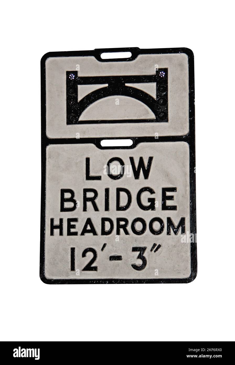 Bridge height sign Cut Out Stock Images & Pictures - Alamy