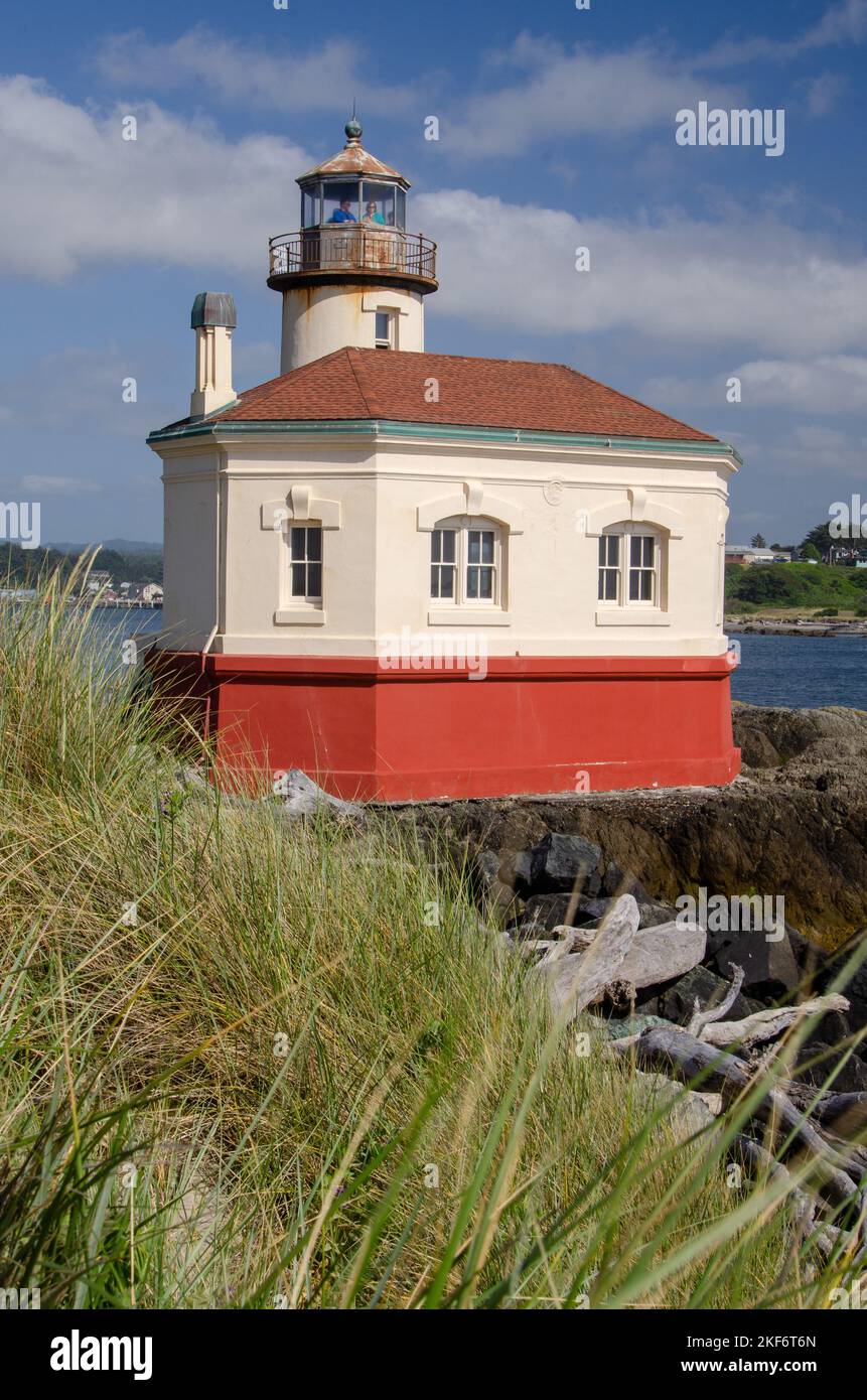 Coquille River Lighthouse in Bandon, Oregon Stock Photo - Alamy