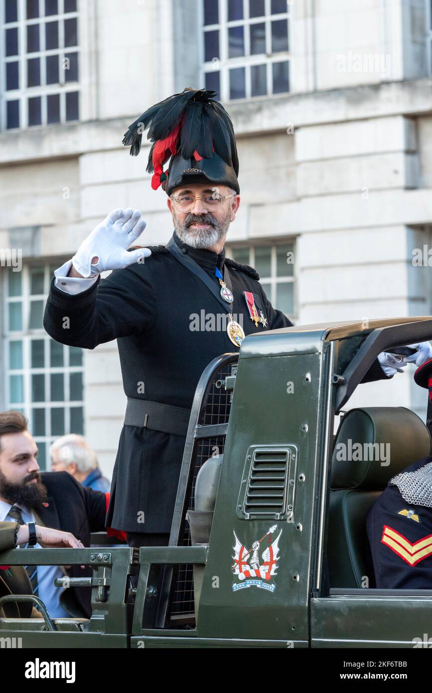 Pageantmaster Dominic Reid at the Lord Mayor's Show parade in the City ...