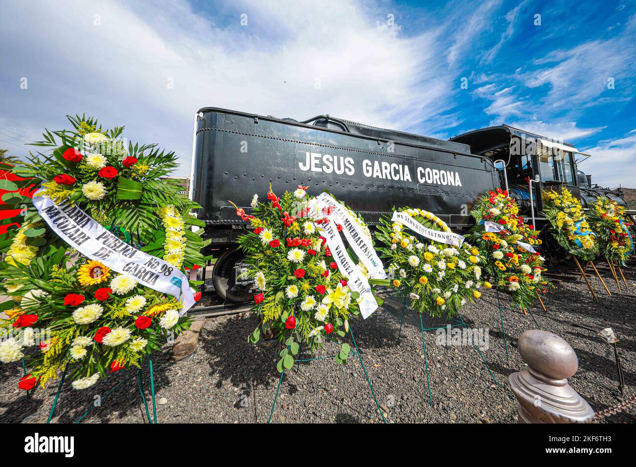 Civic and military parade in homage to Jesús García Corona in Nacozari, Mexico. on November 7 ...