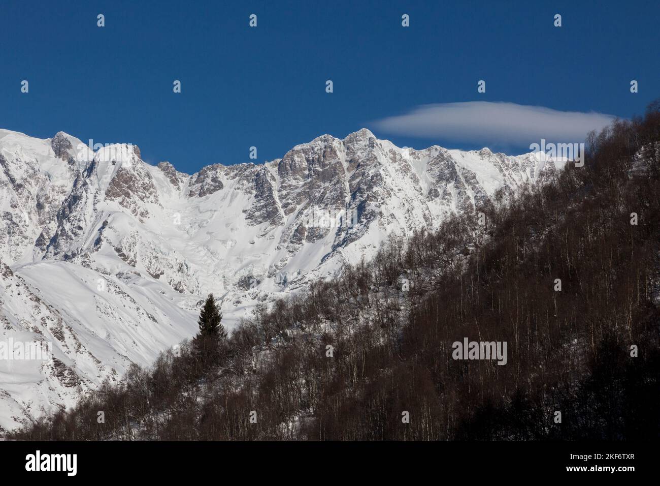 Mount Shkhara is a nine summit mountain, one of the highest and most ...