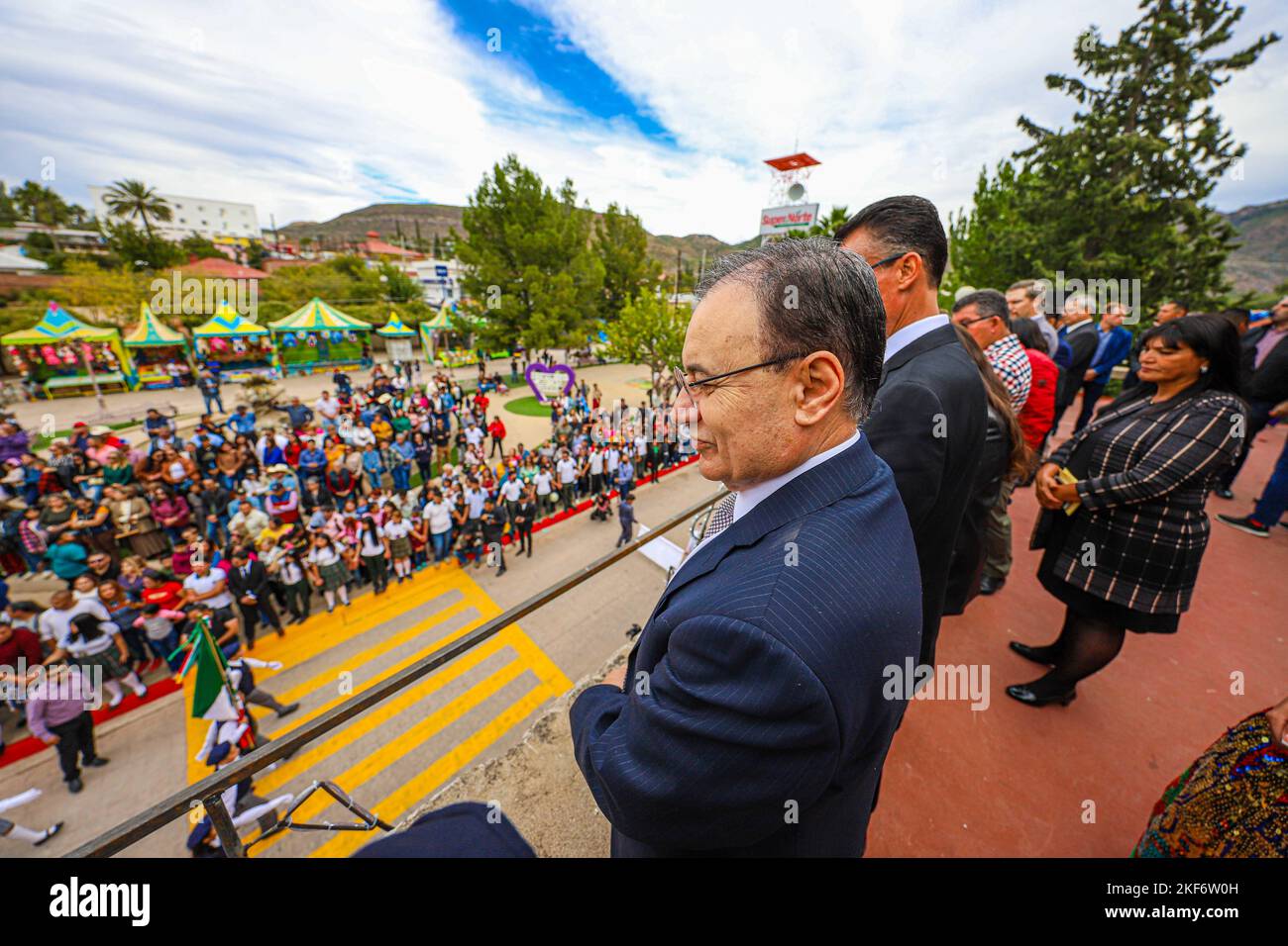 Alfonso Durazo gobernador de Sonora. Civic and military parade in ...