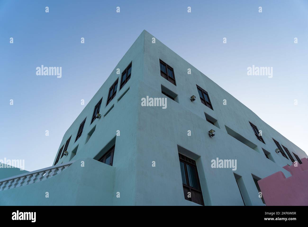 The colorful Mina District at Old Doha Port in Doha, Qatar Stock Photo ...