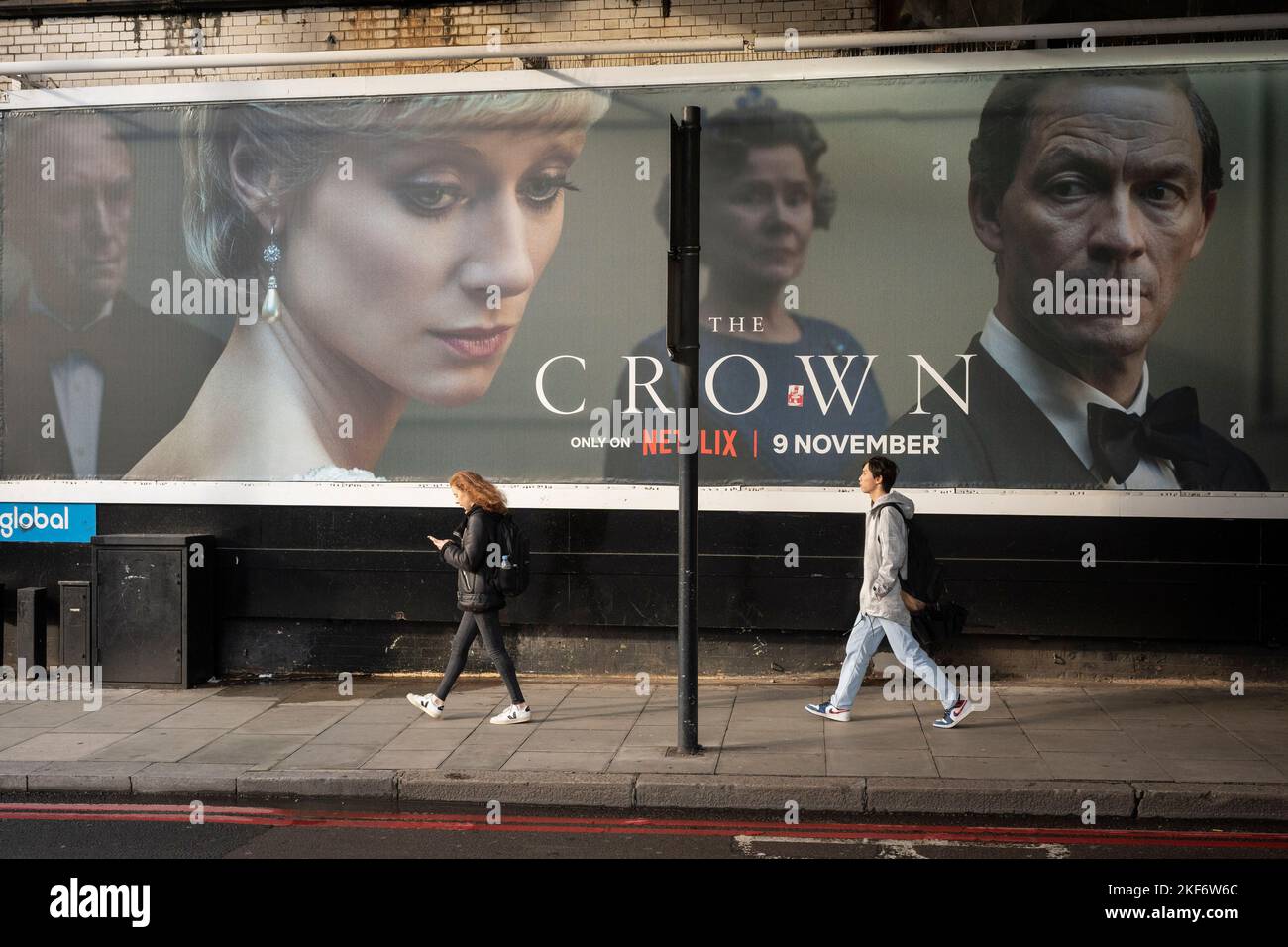 An advertising billboard promoting series 5 of Netflix's 'The Crown ...