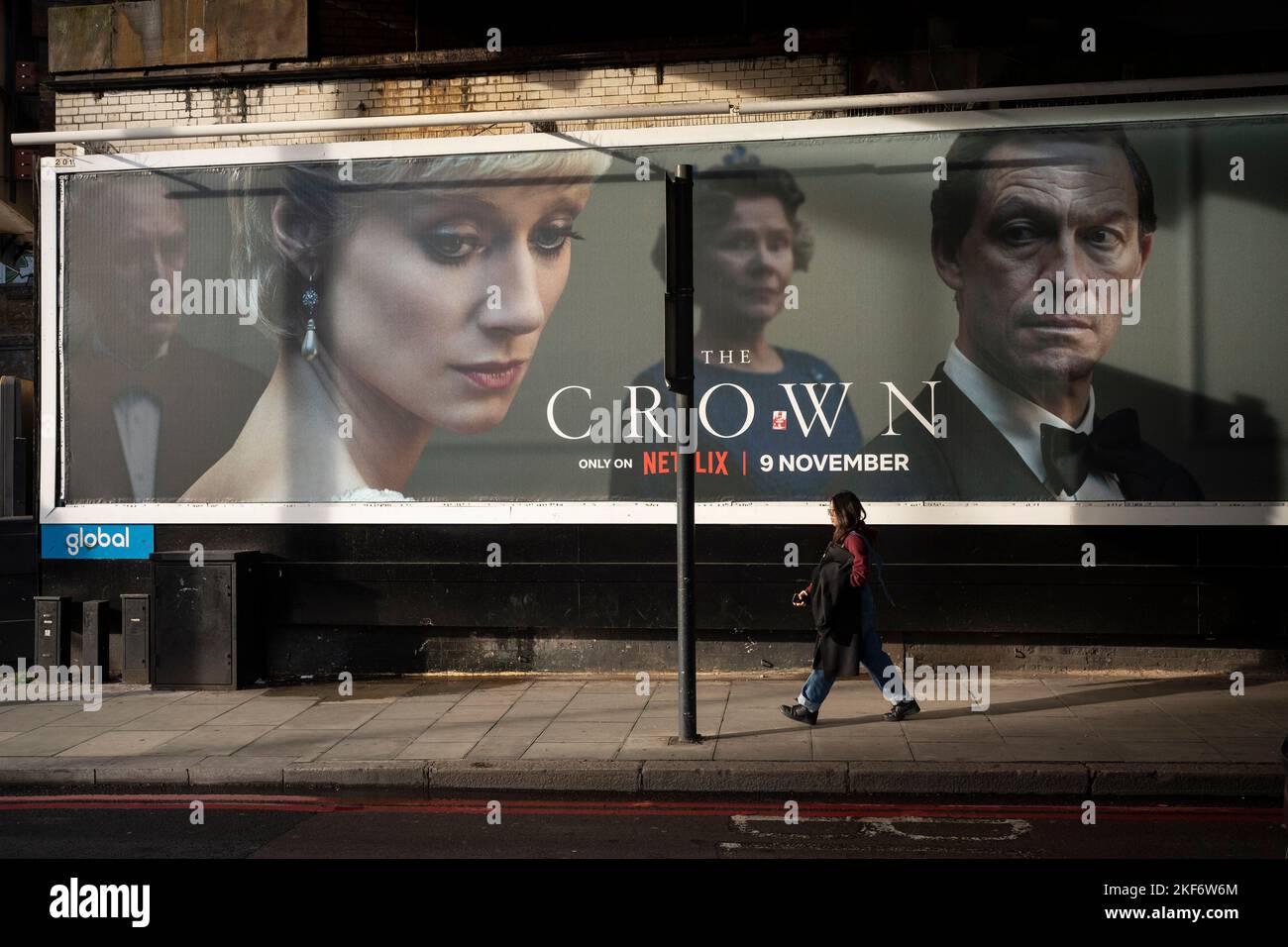 An advertising billboard promoting series 5 of Netflix's 'The Crown ...