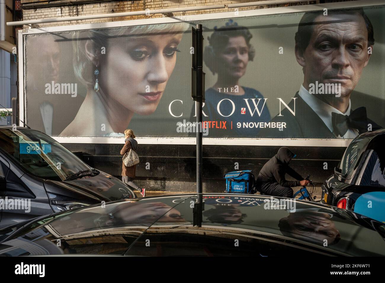An advertising billboard promoting series 5 of Netflix's 'The Crown ...