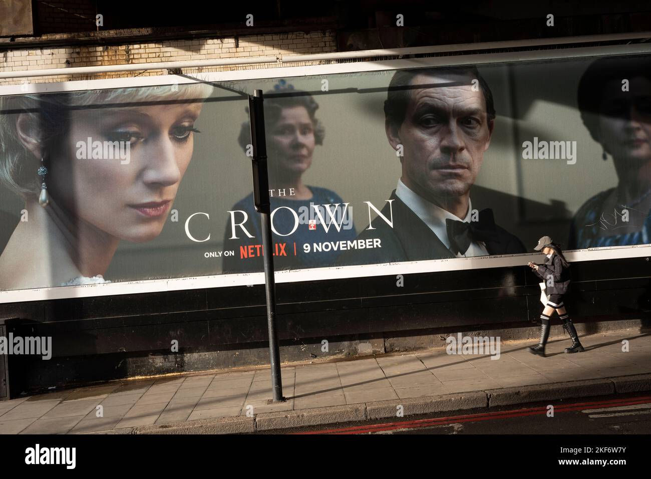 An advertising billboard promoting series 5 of Netflix's 'The Crown ...