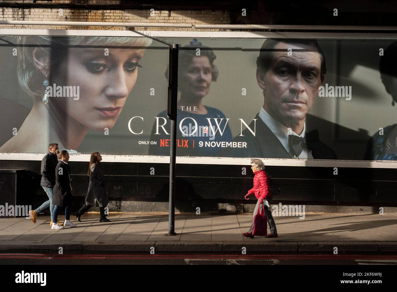 An advertising billboard promoting series 5 of Netflix's 'The Crown ...