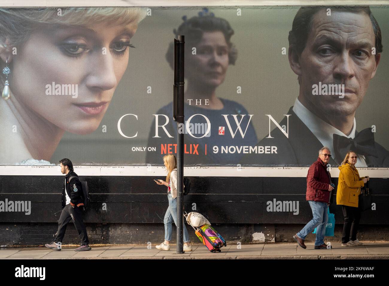 An advertising billboard promoting series 5 of Netflix's 'The Crown ...