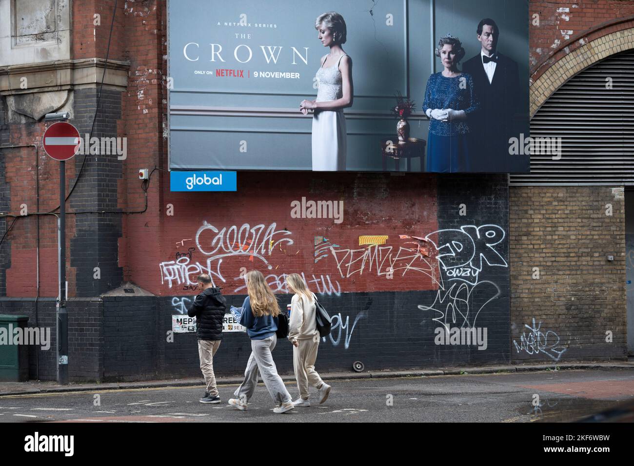 An advertising billboard promoting series 5 of Netflix's 'The Crown ...