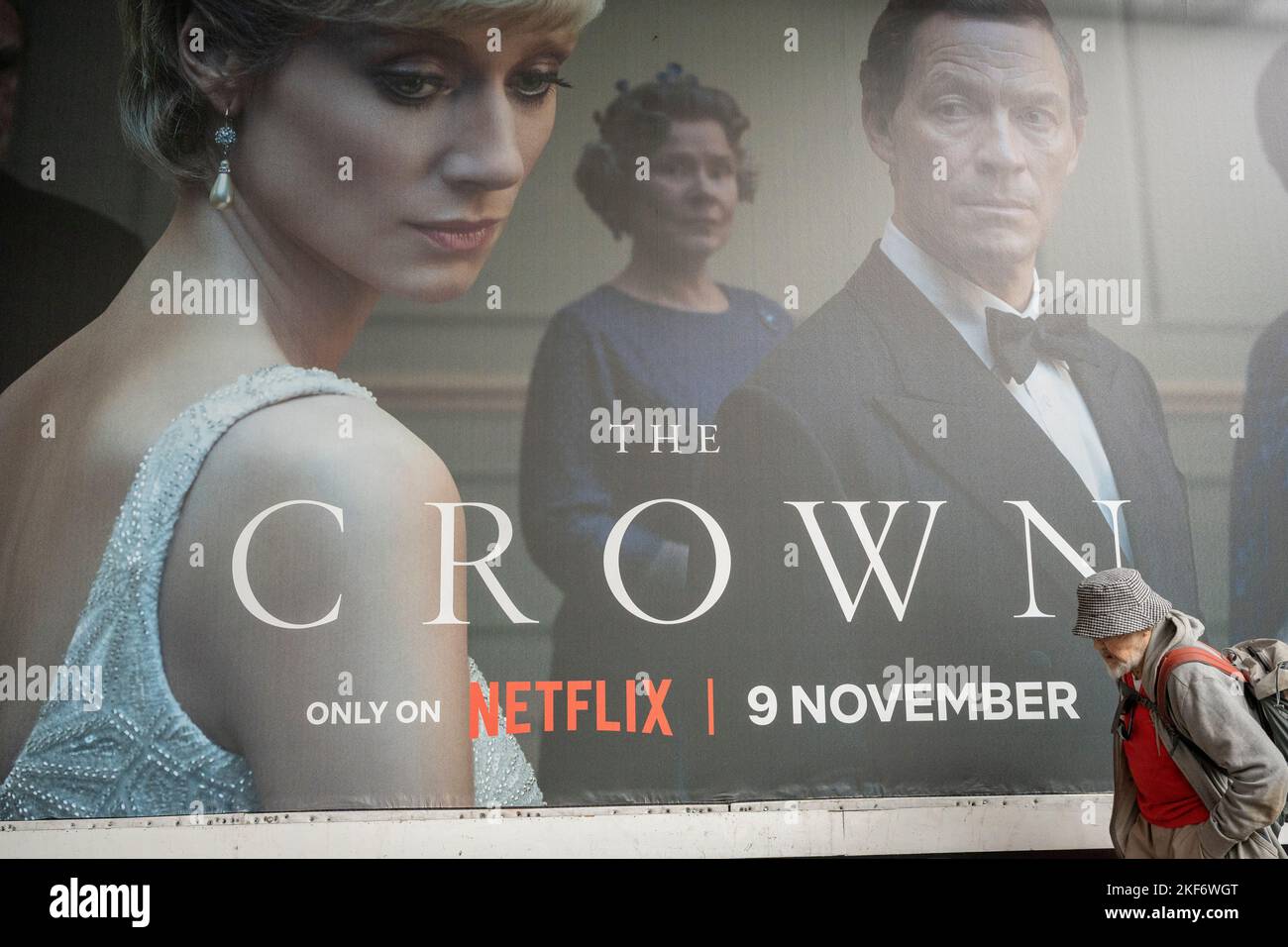 An advertising billboard promoting series 5 of Netflix's 'The Crown ...