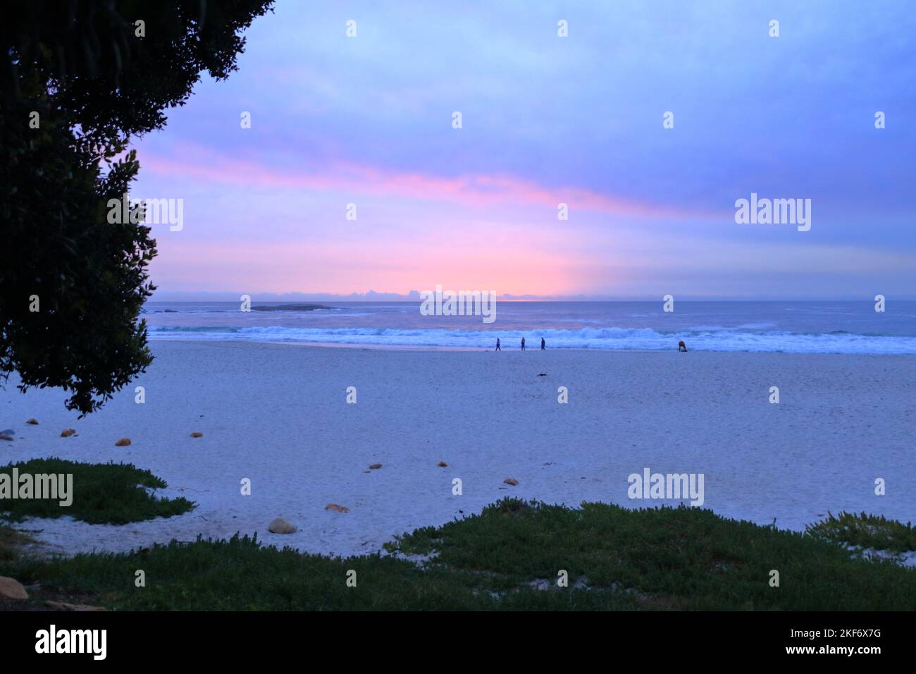 Beautiful sunset over Camps Bay in Cape Town in South Africa Stock ...