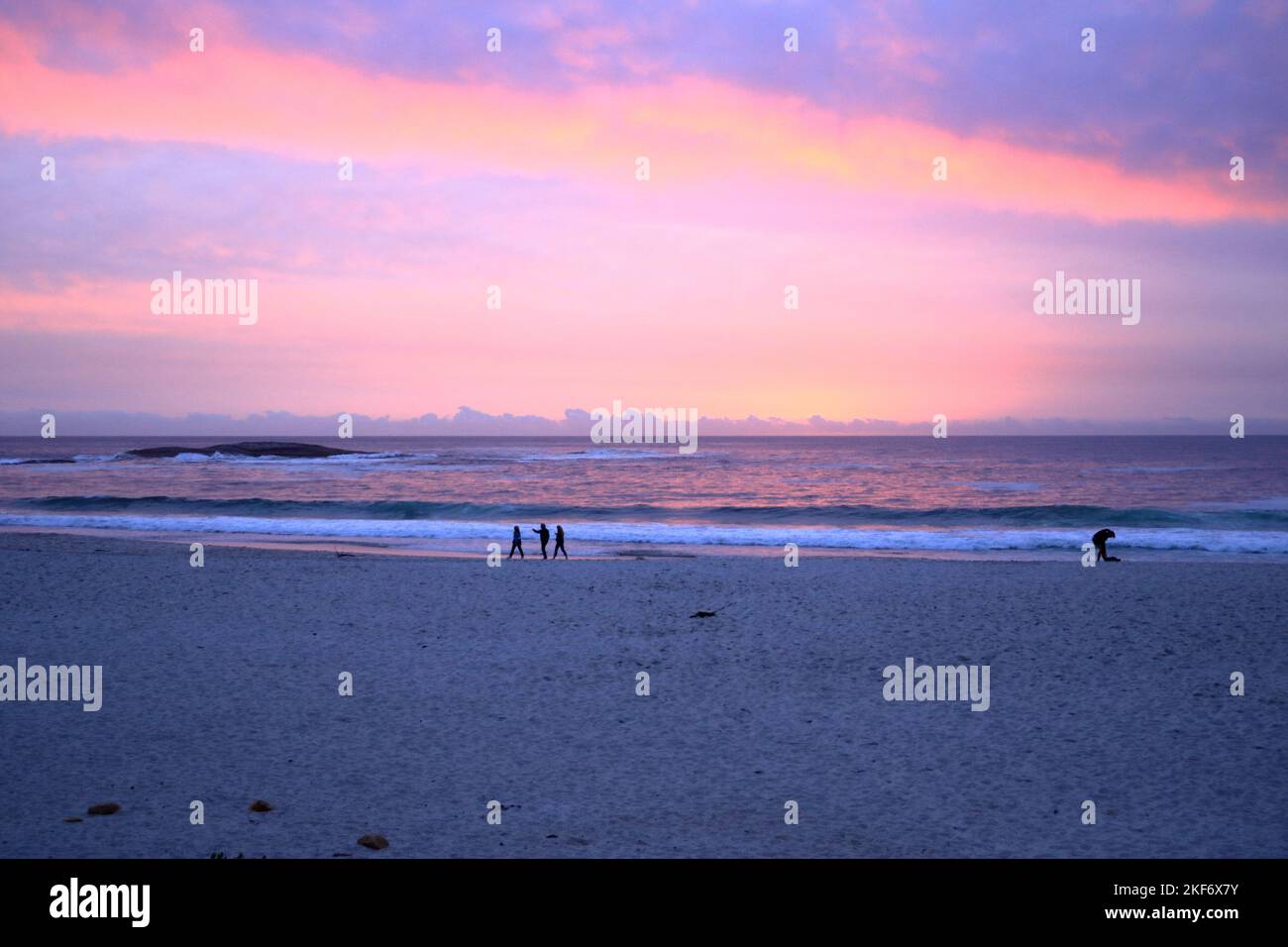 Beautiful sunset over Camps Bay in Cape Town in South Africa Stock ...