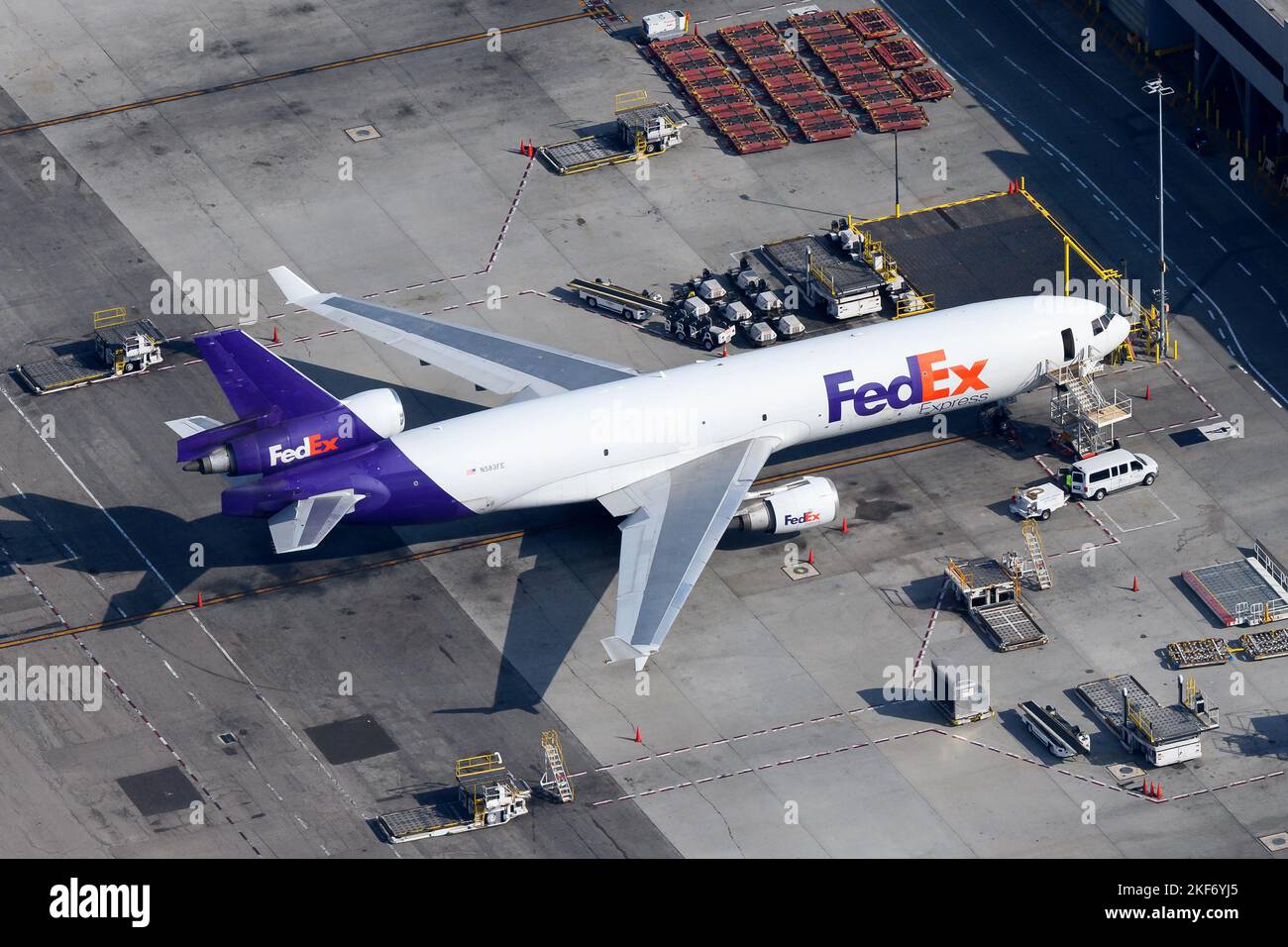 Fedex McDonnell Douglas MD-11 airplane. Aircraft for cargo transport ...
