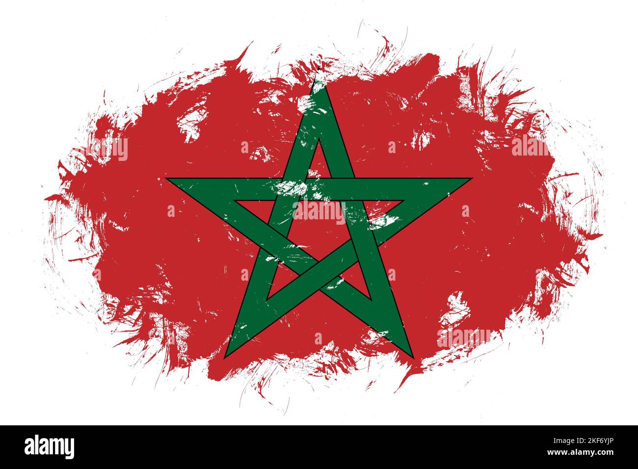 Morocco brush flag hi-res stock photography and images - Alamy