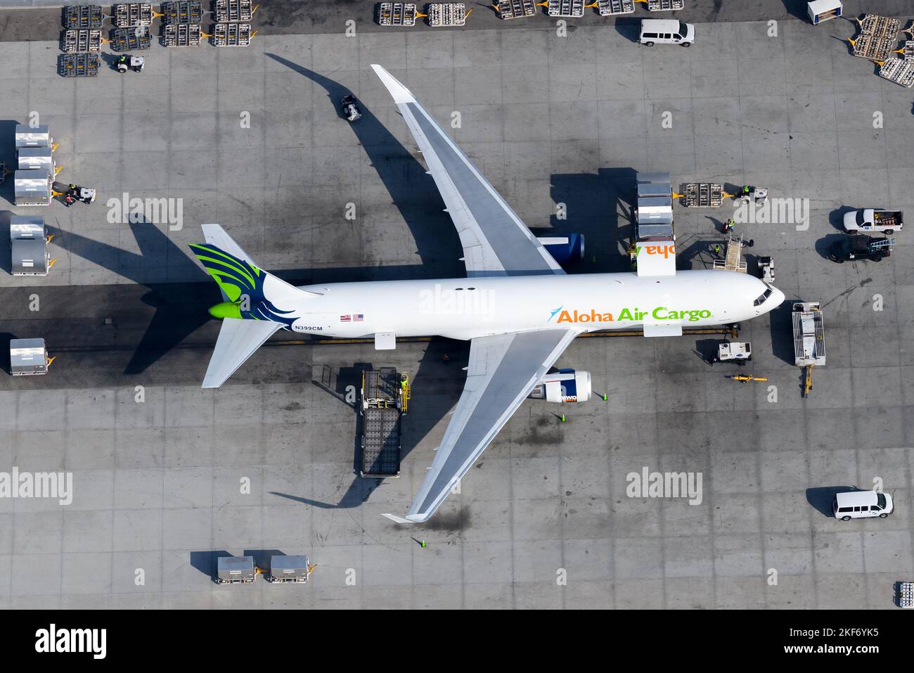 Aloha Air Cargo Boeing 767 airplane operating freighter flights ...