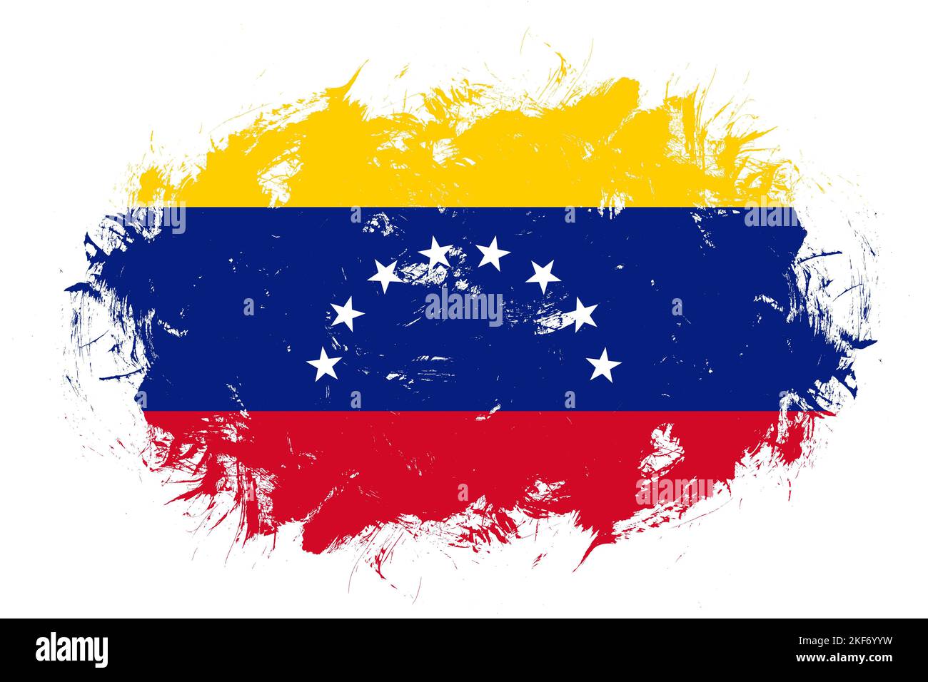 Venezuela flag on abstract stroke brush background Stock Photo - Alamy