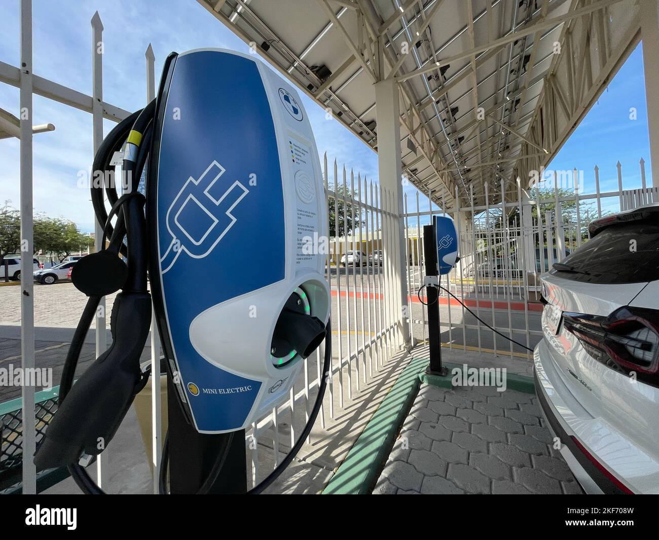 Electric station, Tesla and BMW charging station, charging center for ...