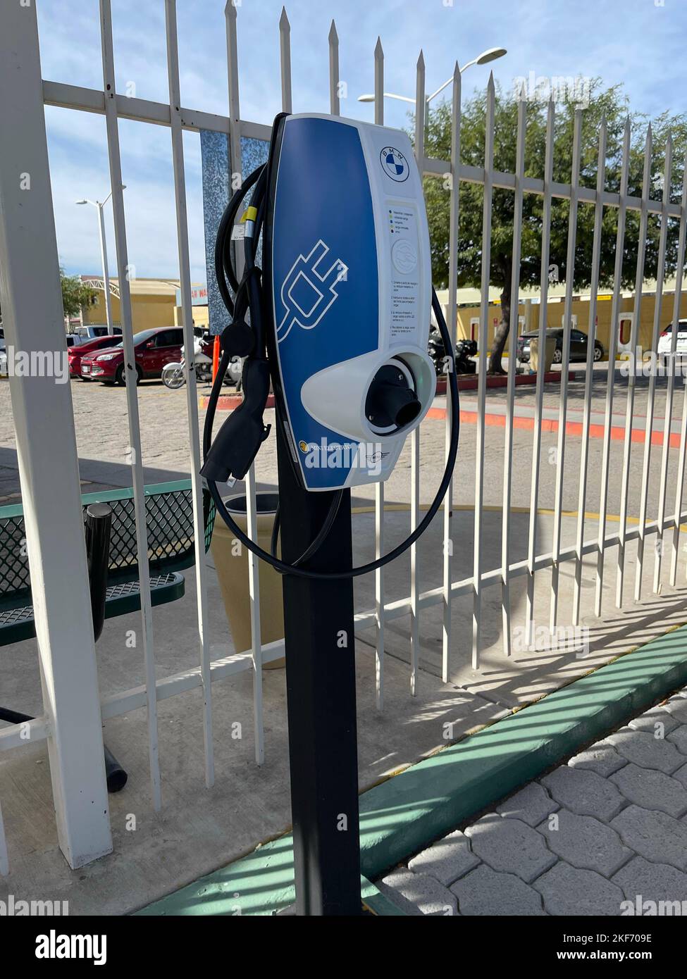 Electric station, Tesla and BMW charging station, charging center for ...