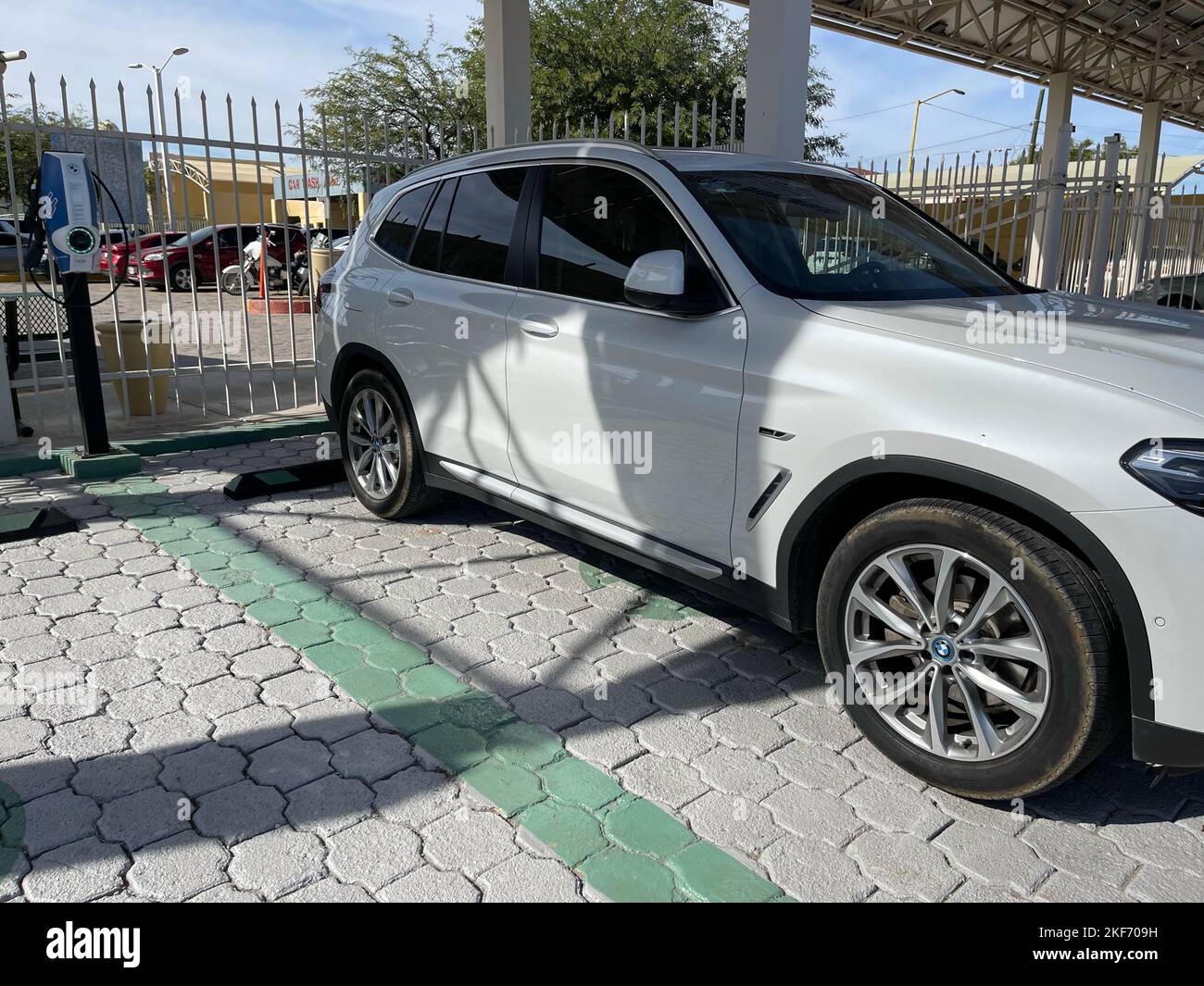 Electric station, Tesla and BMW charging station, charging center for ...