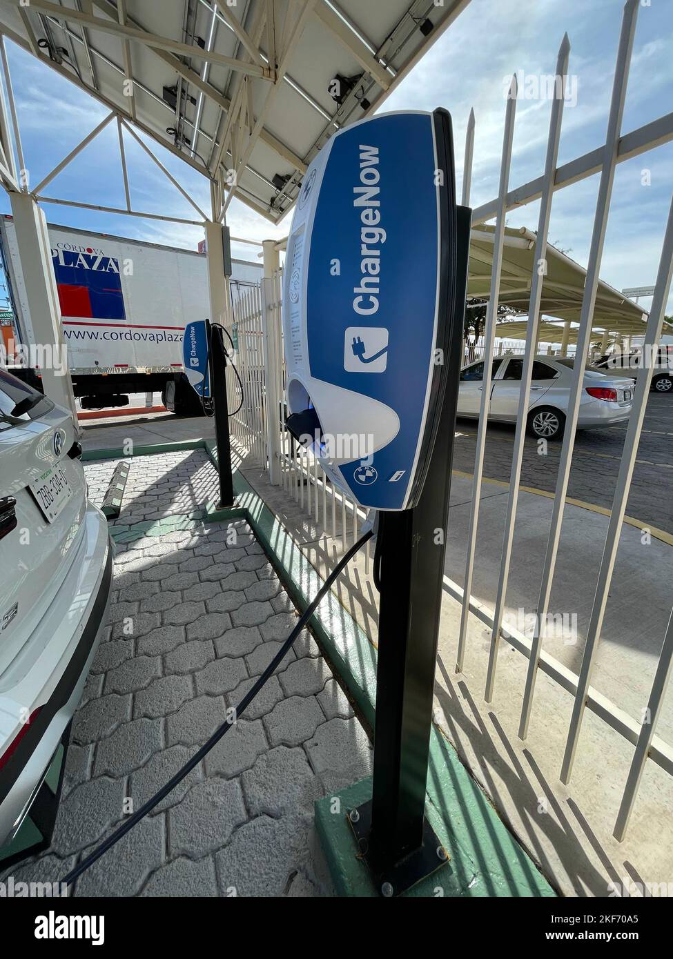 Electric station, Tesla and BMW charging station, charging center for ...