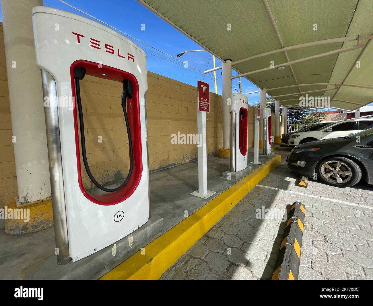 Electric station, Tesla and BMW charging station, charging center for ...