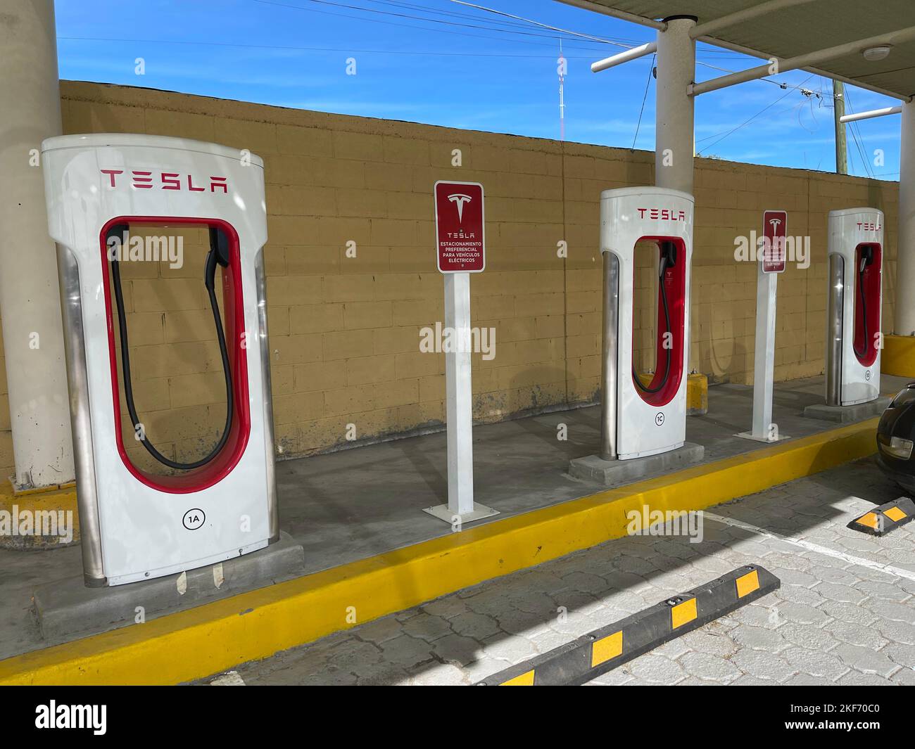 Electric station, Tesla and BMW charging station, charging center for ...
