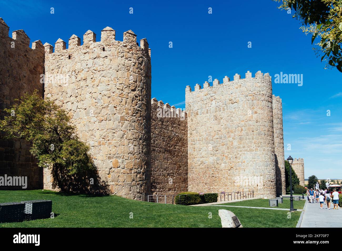 Avila, Spain - September 11, 2022: The Walls of Avila from Plaza of ...