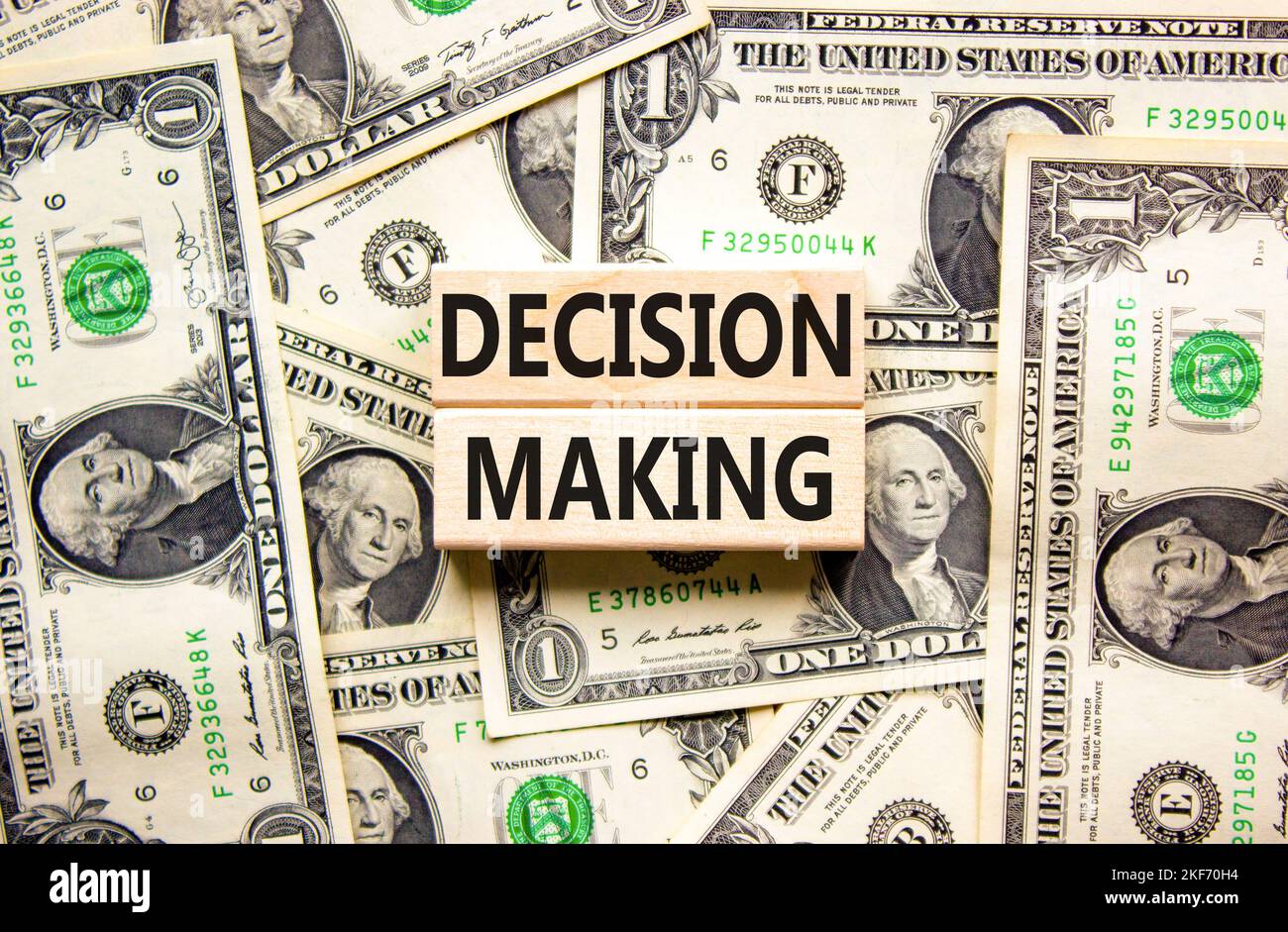 Decision making symbol. Concept words Decision making on wooden blocks ...