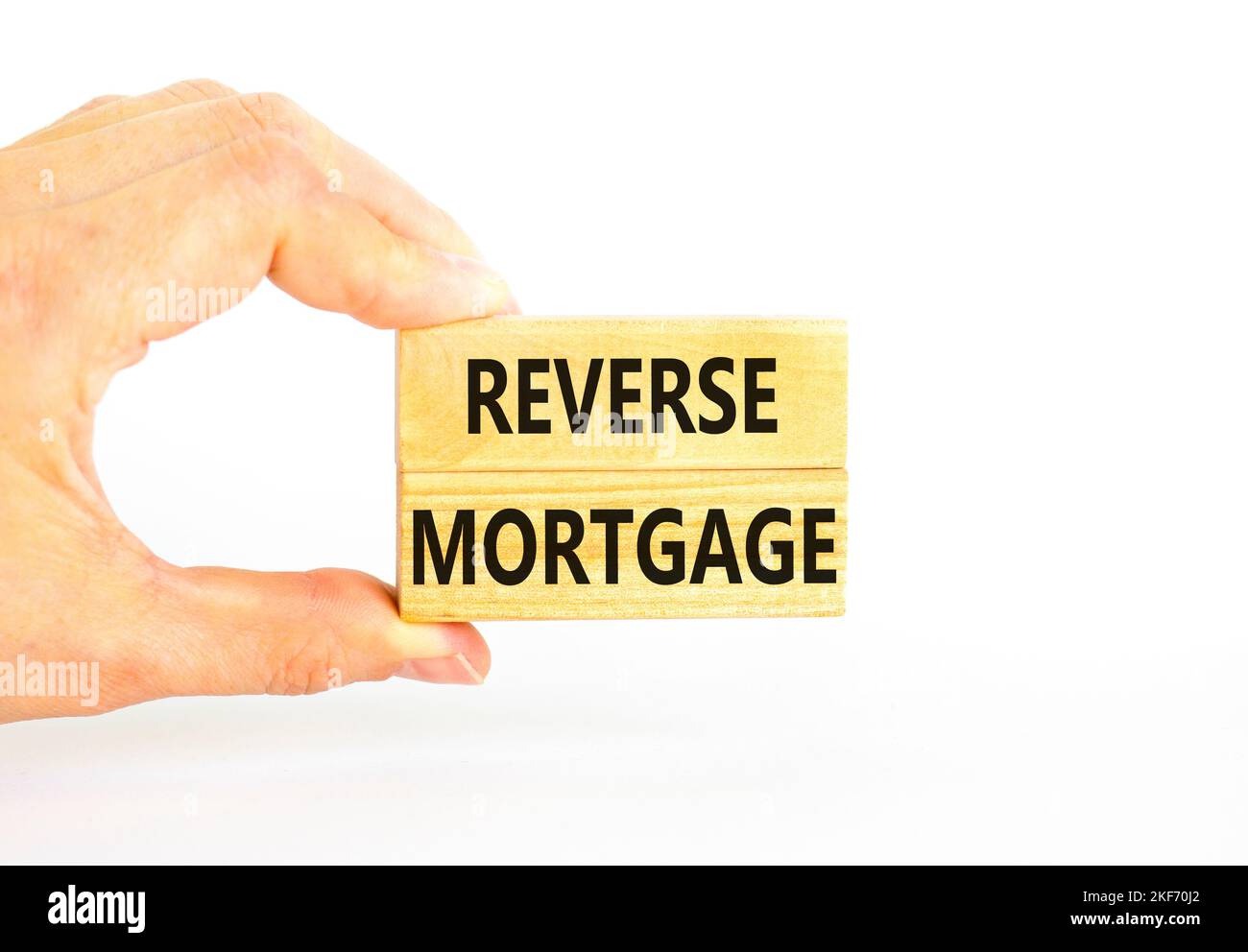 Reverse mortgage symbol. Concept words Reverse mortgage on wooden ...