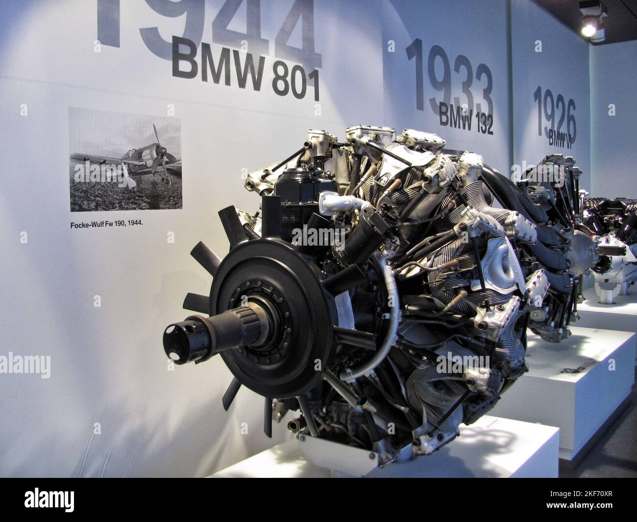 26.07.2013, Germany, Munich, BMW Museum. Engines of the planes in BMW ...