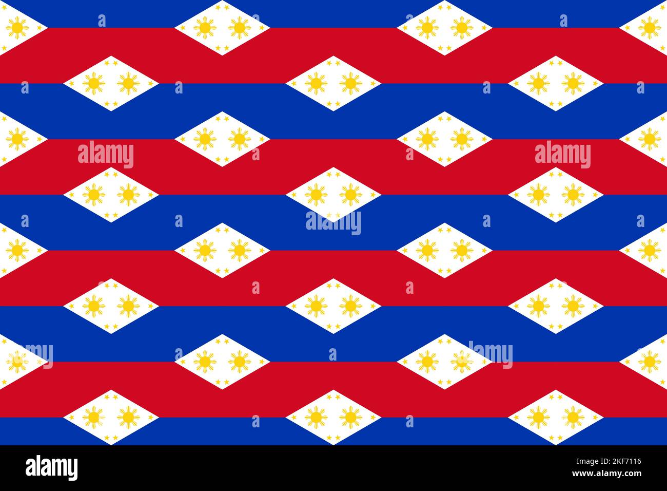 Geometric pattern in the colors of the national flag of Philippines ...