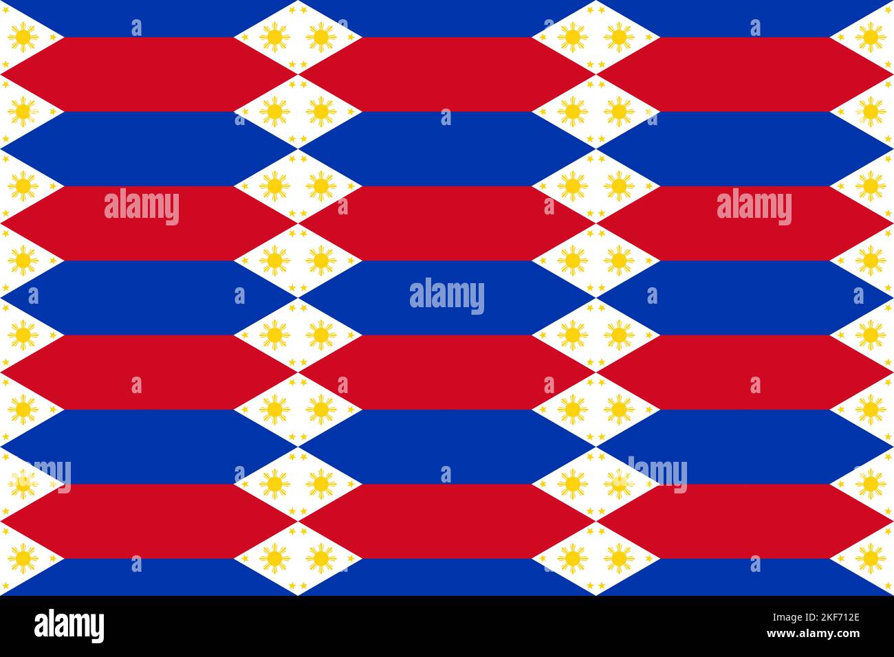 Geometric pattern in the colors of the national flag of Philippines ...