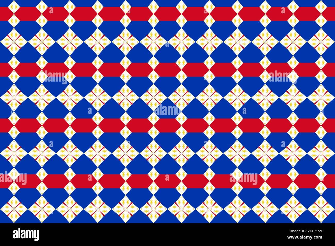 Geometric pattern in the colors of the national flag of Philippines ...