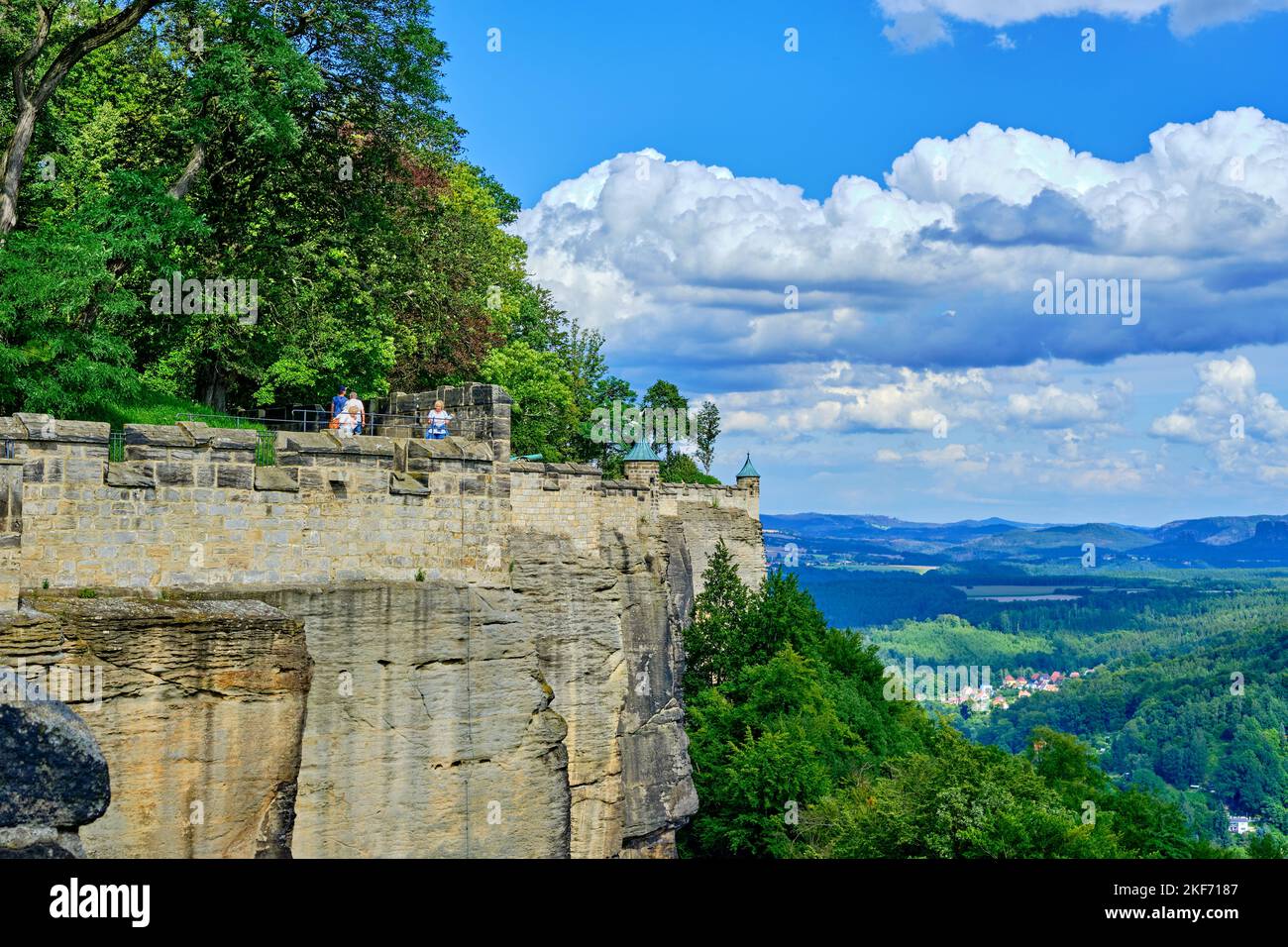 Bastion Walls, Königstein Fortress, Königstein, Saxon Switzerland ...