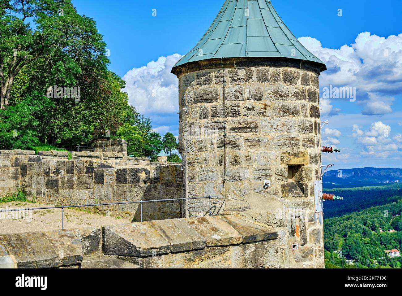 Watchtower and Fortification Walls, Königstein Fortress, Königstein ...