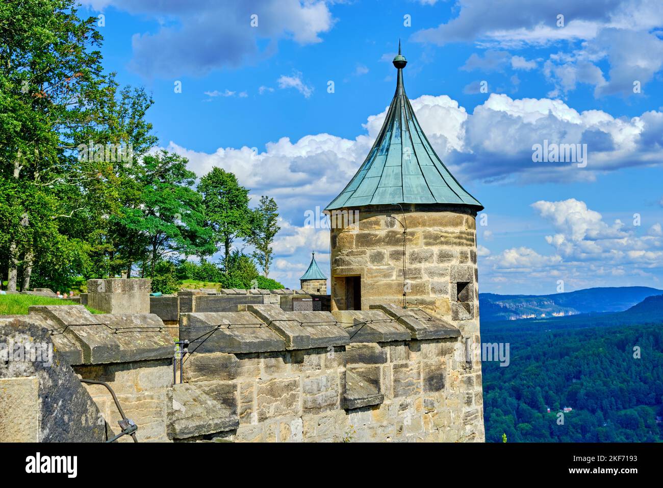 Watchtower and Fortification Walls, Königstein Fortress, Königstein ...