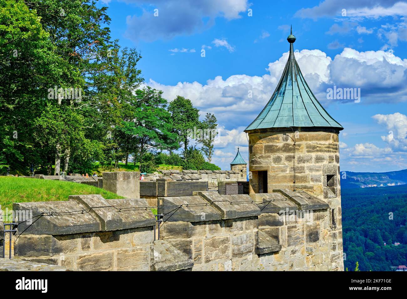 Watchtower and Fortification Walls, Königstein Fortress, Königstein ...
