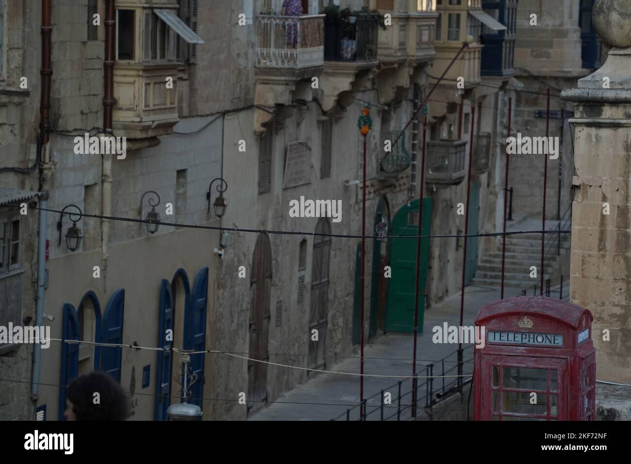 malta old red telephone cabin in la valletta Stock Photo - Alamy